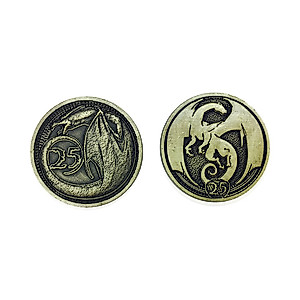 Norse Foundry Dragon Variety Pack (Set of 10) (Metal Plated Novelty) Adventure Coins for RPGs/LARP | DND Pathfinder Live Action Role-Playing Games