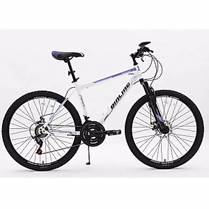 KADOCHNIKOVA Mens and Womens Hybrid Bike, 21 Speed, 26-Inch Wheels, Step-Through or Step-Over Frame, Front and Rear Fenders (Purple)
