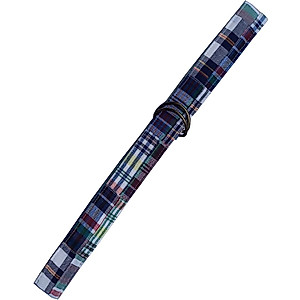 KVR Fashion Waist Cotton Double D Ring Designer Women Teen checks Belt (L, SPW-2547)