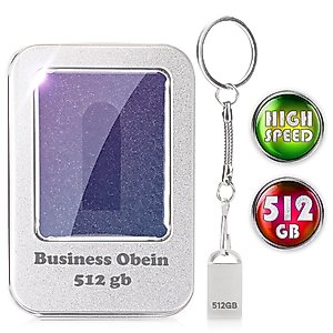 USB Flash Drive Mini | 512 GB Memory Stick | USB 2.0 Flash Drive | Metal Casing | Portable Thumb Drive | Lightweight with Large Capacity | Reliable and Stable Storage Capacity | Supports All OS |