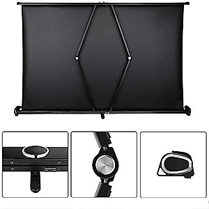XIONGGG Portable Projector Screen, 50 Inch Diagonal Projection HD 16:9 Projection Pull Up for Indoor Outdoor