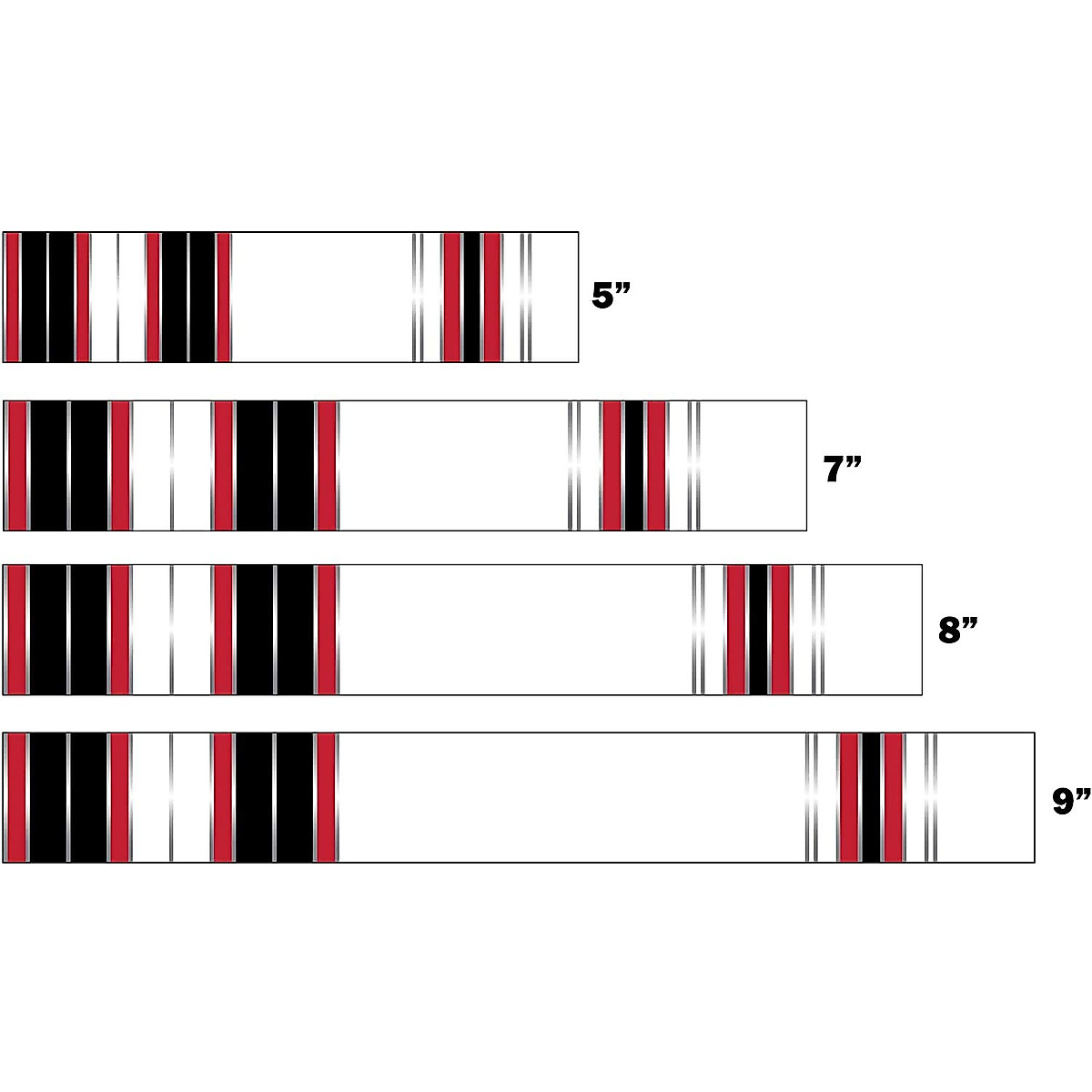 White Water Archery Non-Laminated Red Traditional 9 Crest Arrow Wraps 15 pk Choose Length Width (7, 1.12)