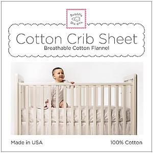 SwaddleDesigns Baby/Toddler Crib Sheet, Softest Cotton Flannel, Made in USA, Brown Polka Dots on Pastel Pink