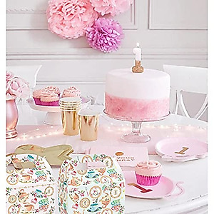 CIEOVO 24 Pack Tea Party Goodie Gift Boxes, Tea Party Paper Gift Boxes Bags for Floral Tea Theme Baby Shower Bridal Shower Engagement Bachelorette Party Supplies Decorations