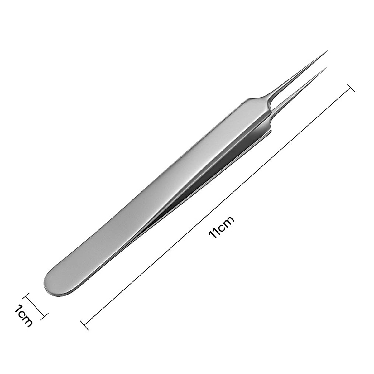 ericotry 1Pcs Stainless Steel Pointed Tweezers Ingrown Hair Tweezer Blackhead Remover Splinter Tweezer
