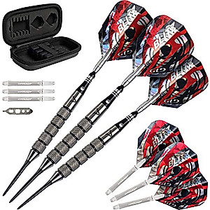 Viper by GLD Products unisex adult Viper Blitz 95 Tungsten Steel Tip Dart Set with Case 28 Grams, Black, 28-Gram US