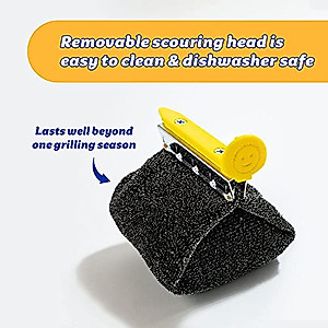 Scrub Daddy BBQ Daddy Grill Brush Head Refill - Bristle Free Steam Cleaning Scrubber for BBQ Daddy Grill Brush - Grill Cleaning Brush Attachment with ArmorTec Steel Mesh for Grill Grates (1 Count)