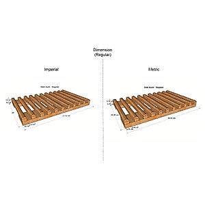 Stock N Wares Bamboo Dish Rack, Regular(0.8" Holder Width 10 Slots), Stylish Low Profile Plate Stand, Dish Drying Rack, Cabinet Plate Stand, 15.56" Lx10 Wx1.38 H (39.53cmx25.40cmx3.49cm)