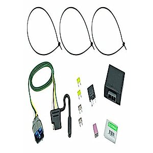 Draw-Tite Tow Ready Tekonsha T-One T-Connector Harness, 4-Way Flat, Compatible with Select Honda Pilot, Ridgeline,Black,118491