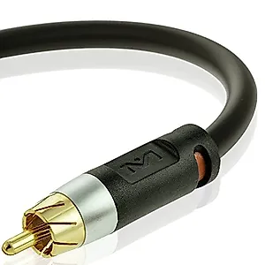 Mediabridge™ Ultra Series Digital Audio Coaxial Cable (15 Feet) - Dual Shielded with RCA to RCA Gold-Plated Connectors - Black - (Part# CJ15-6BR-G2)