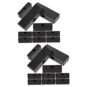 DOITOOL 20 pcs Bar Patio Locks Stopper Black Inside Security Door Bedroom Sash Safety Windows Adjustable Bars Office Stoppers Window Sliding Proof Keyless Lock