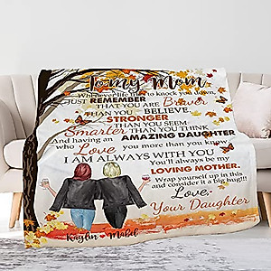 to My Mom Blanket with Hairstyles & Characters Change - Meaningful Gifts for Mom Birthday,Mom Gifts from Daughter Son for Her Birthday, Mothers Day,Christmas,Anniversary