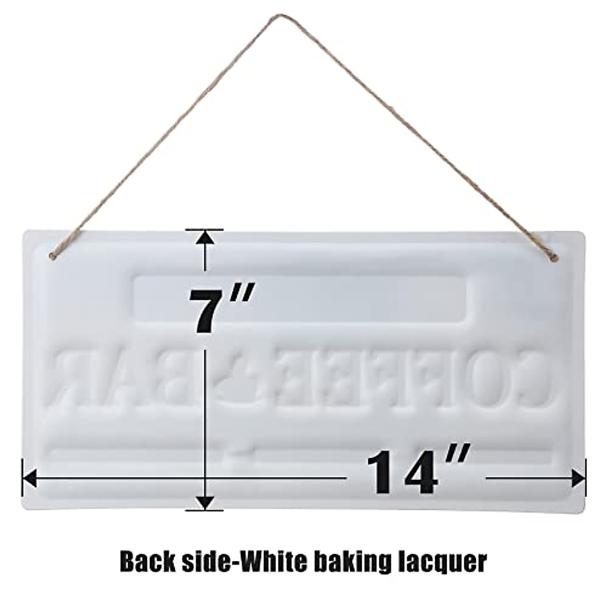 Coffee Signs For Coffee Bar.Metal Coffee Bar Sign Decor, Good Days Start Here,14" x 7". Coffe Bar Assecories, Hanging Coffee Sign for Farmhouse Kitchen Wall Decorations. Cocina De Cafe.(White)