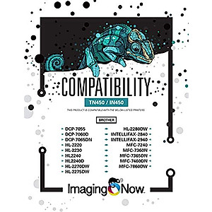 IMAGINGNOW – Eco-Friendly Toner Compatible with Brother OEM TN-450 – Premium Cartridge Replacement, Page Yield Up to 2,600 Pages
