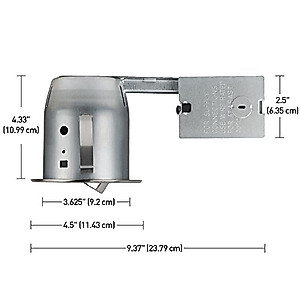 4" LED IC Rated Swivel Round Trim Recessed Lighting Kit, Brushed Nickel, Easy Install Push-N-Click Clips, LED Bulb Included, 3.88" Hole Size,90734