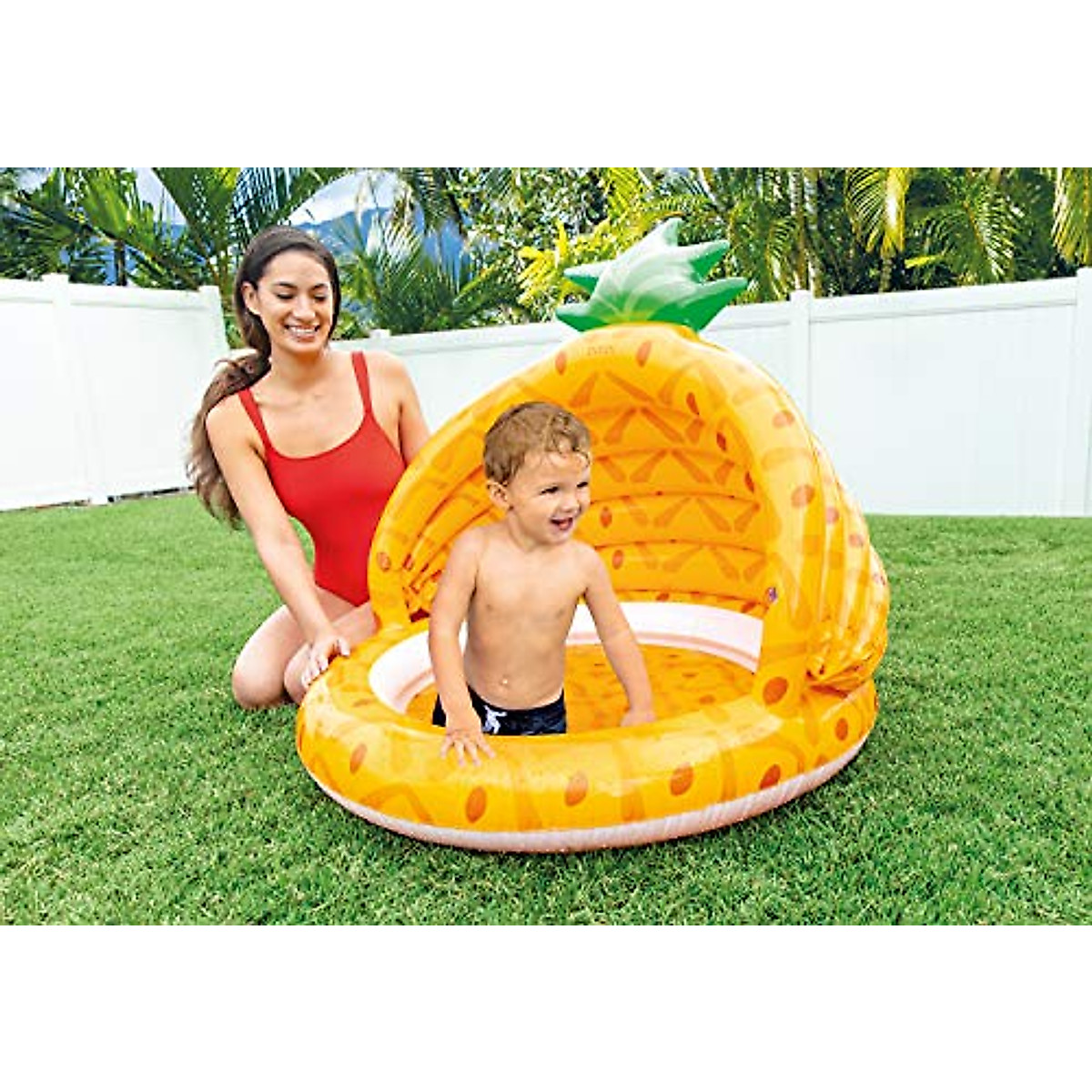 Intex Pineapple Baby Pool, 40in x 37in, for Ages 1-3