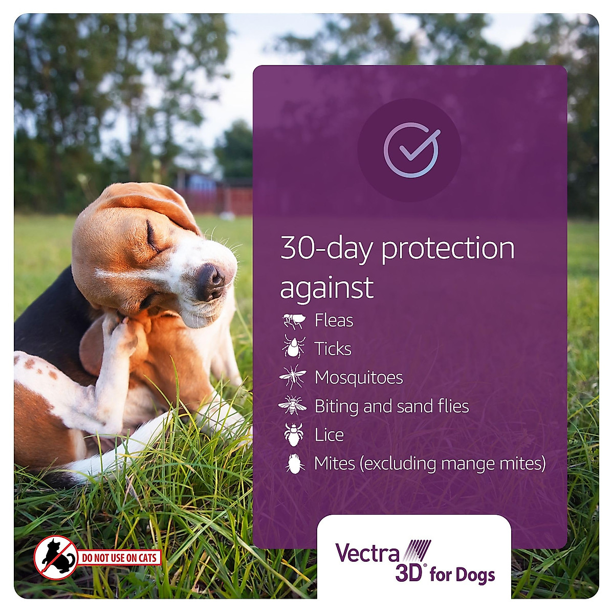 Vectra 3D for Dogs Flea, Tick & Mosquito Treatment & Prevention for Large Dogs (56 to 95 lbs) , 6 month supply