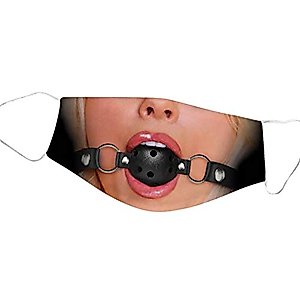 Halloween Face Covering with Funny Spoof Graphics Printed, Washable Reusable Unisex Facial Bandana with Face Expression Pattern Suitable for Party & Outdoors