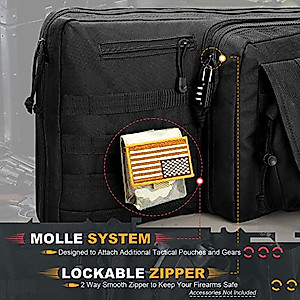 PERFBAGS Soft Rifle Case 42 inch, Long Double Rifle Backpack Gun Bag for Hunting Shooting Range, Transportation with Lockable Zipper and Molle System