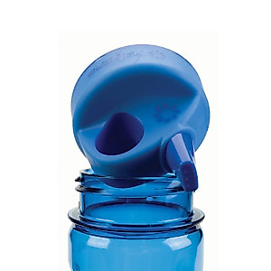 Nalgene Kids Sustain Grip-N-Gulp Water Bottles Made with Material Derived from 50% Plastic Waste, Leak Proof Sippy Cup, Durable, BPA and BPS Free, Dishwasher Safe, Reusable, 12 Ounces, Blue