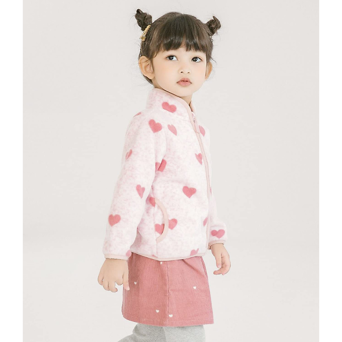 DILIBA Toddler Fleece Jacket Baby Boys Girls Lightweight Fall Winter Warm Coats 3T