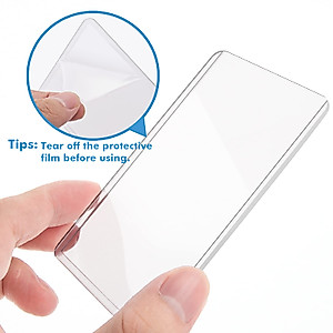 VOOVAO Toploader Clear 3" x 4" Toploaders Holder,Top Loaders for Cards,Card Protectors Hard Plastic for Baseball,Basketball,Trading Card 100ct.