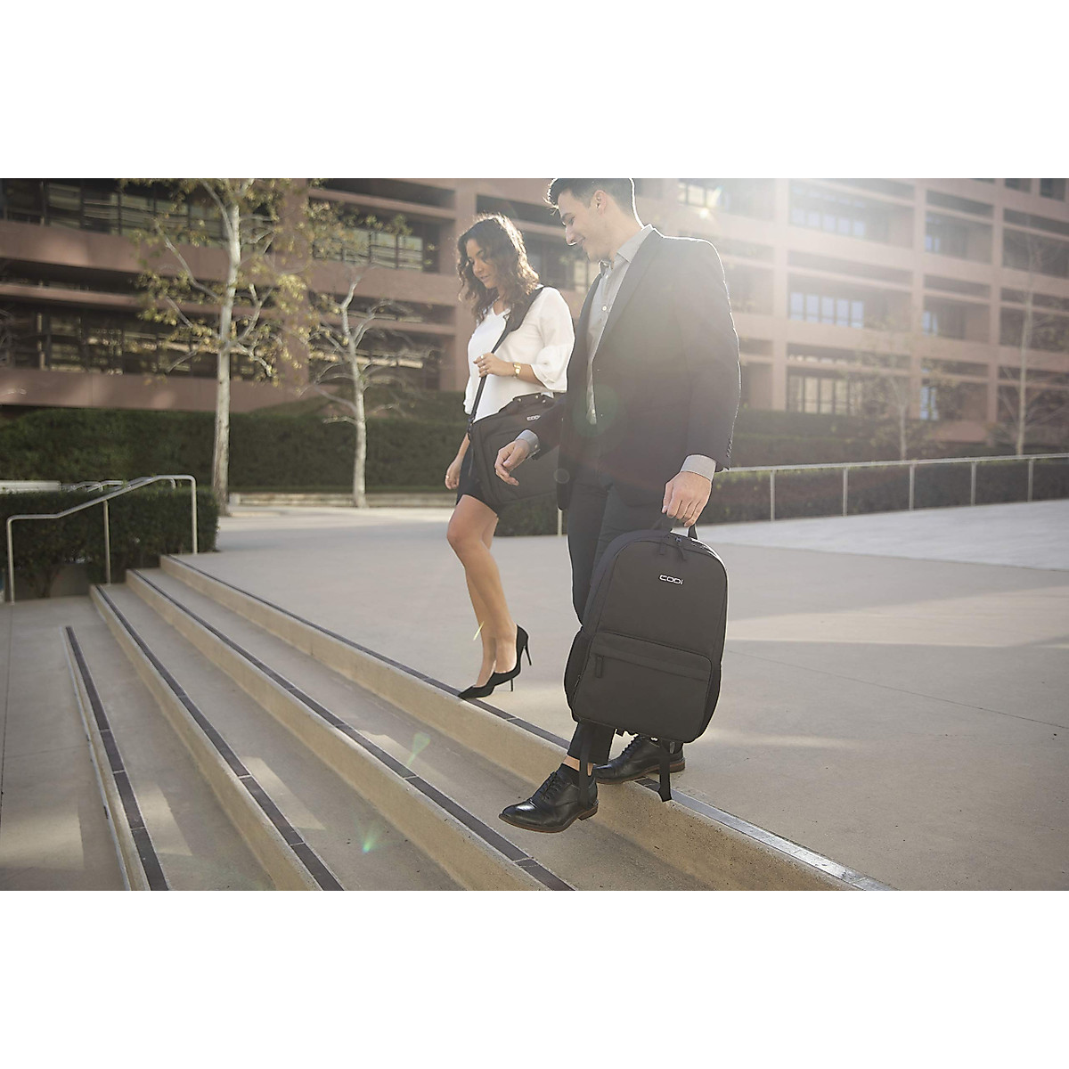 CODi Terra 100% Recycled Grey 15.6" Backpack with Antimicrobial Coating