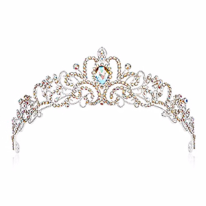 CIEHER AB Rhinestones Tiara Crowns for Women Girls Princess Crown Tiaras for Women Bridal Wedding Prom Quinceanera Birthday Crown Christmas Crown Gifts Hair Accessories for Women Girls