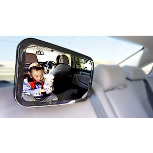Baby Backseat Mirror - Safely View Infant in Rear Facing Seat - Full 180-degree view of your Newborn from your rear-view mirror