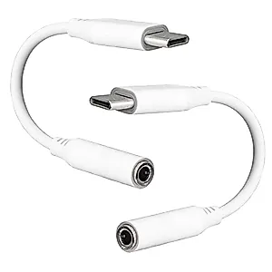 Wansurs [2 Packs] USB C to 3.5mm Female Headphone Jack Adapter, USB Type C to Aux Audio Dongle Cable Cord Compatible with Galaxy S22 S21 S20 S10 S9 Plus/Ultra, Note 10, iPad Pro, MacBook, Pixel