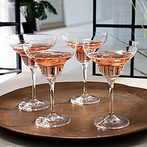 Krosno Margarita Cocktail Glasses | Set of 6 | 9.1 oz | Mixology Collection | Perfect for Home Restaurants and Parties | Dishwasher Safe | Gift Idea | Made in Europe