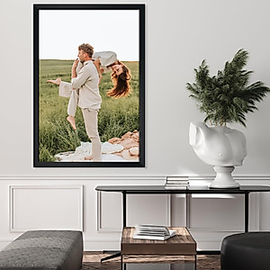 Lavezee 24x36 Black Poster Picture Frames Set, Made to Display 24 by 36 Inch Photo Prints Frame for Wall Decor