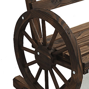 EVERSTRO Outdoor Chairs Patio Chairs 2 pcs 22.8"x22.8"x30.9" Solid Wood Fir,Exquisite Garden Patio Chairs, Solid Wood, Comfortable Seating, Wagon Wheel Design Outdoor Seating, Outdoor Furniture