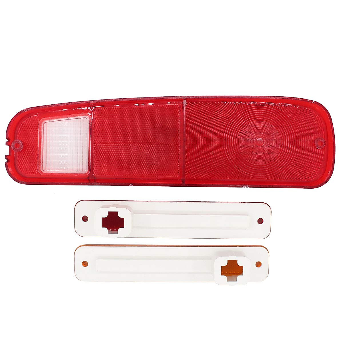 NewYall Left Right Tail Light Lens Only Taillamp Housing and Side Marker Light Fender for Ford F150 F250 E150 Econoline Bronco