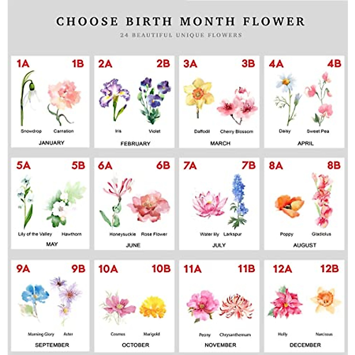 Evert Personalized Grandma's Garden Blanket Custom Birth Month Flower Blanket Christmas Mother's Day Birthday Gift for Grandma Grandmother Mom Mother Blanket Fleece Sherpa Blanket