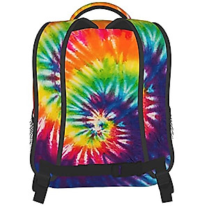 YSBKN Kid's Mini Backpack 12 inch Colorful Rainbow Tie Dye Backpack Schoolbag Preschool Kindergarten Children Bag Nursery Travel Bag for Toddler Boys Girls Age 3-7