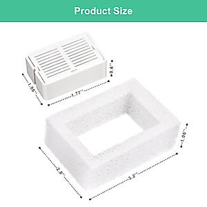 16 Pack Replacement Filters for 360° CupCake Ceramic Pet Fountain, GISOFIK Cat Water Fountain Filters, Triple Filtration Pet Fountain Filter, Ceramic Cat Fountain Filters with 4 Foam Filters