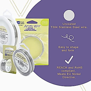 Artistic Wire 18 Gauge Stainless Steel Craft Jewelry Wrapping Wire Wire, 10 yd