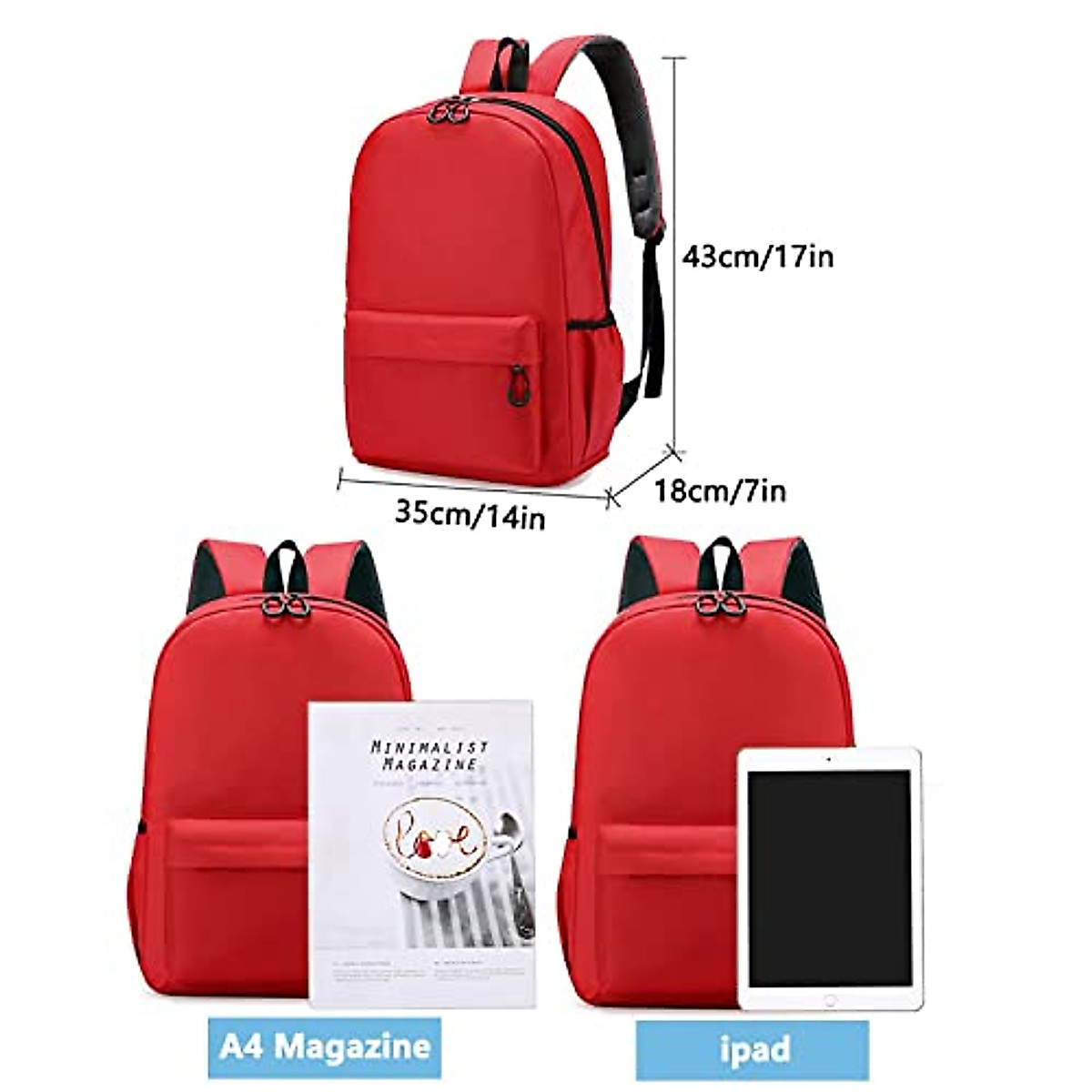 Anime Backpacks Lightweight Bookbag Multi-Functional Packsack Travel Daypack, -3