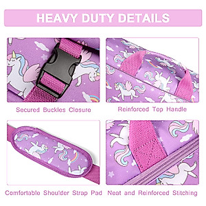 VASCHY Messenger Bag for Kids, Cute 15.6inch Laptop Crossbody School Bag for Boys Girls Teens Women Unicorn