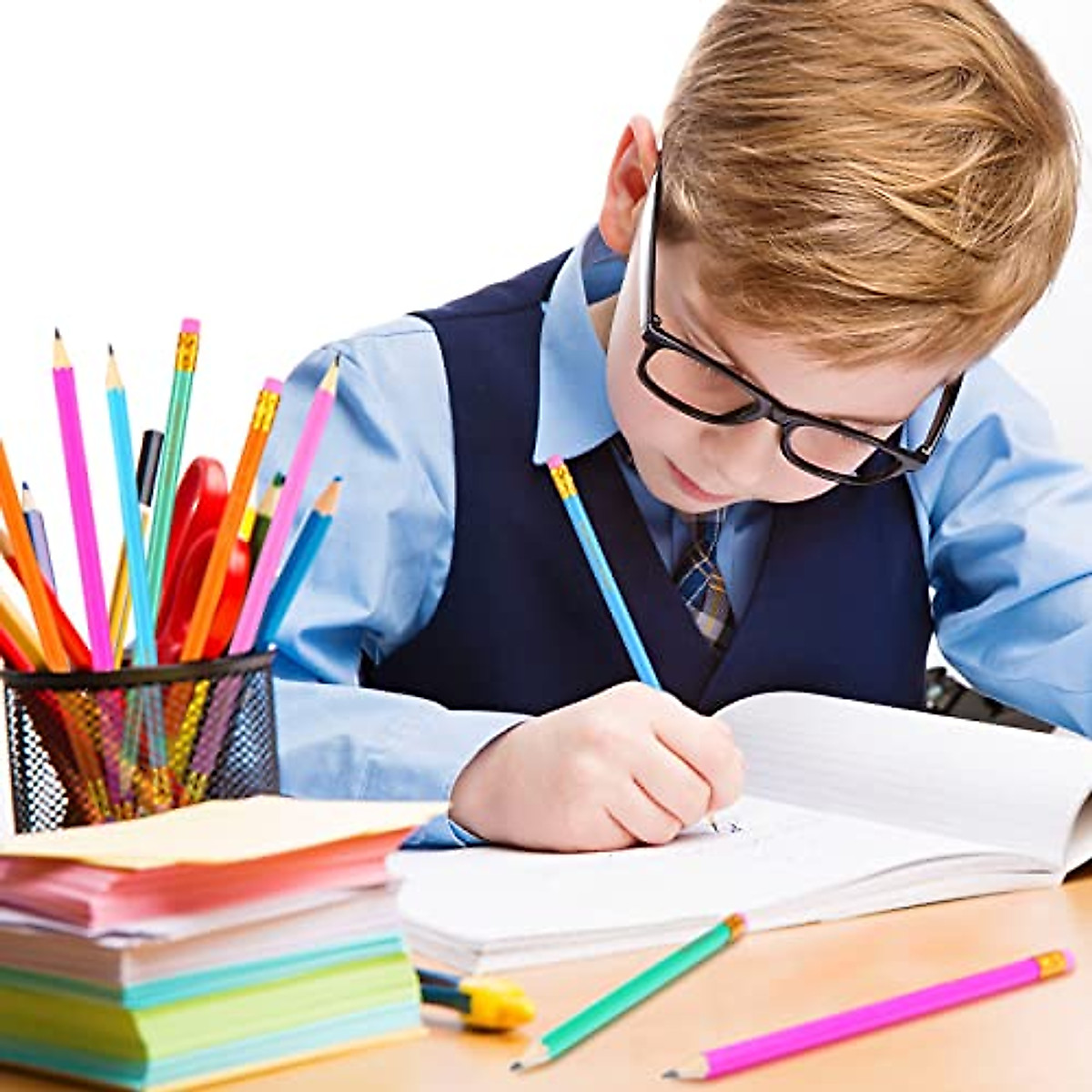 60 Pieces Inspirational Pencils Personalized Pencils Custom Wood Pencils Colorful Motivational Pencils with Inspirational Sayings for Students Teachers Adults School Office, 5 Colors