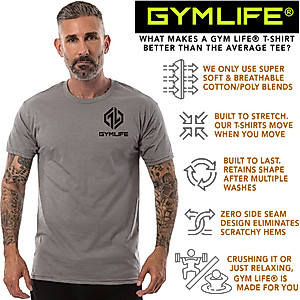 GYM LIFE Men's Power Up Athletic Performance Short Sleeve Workout T-Shirt, Olive Green (3X-Large)