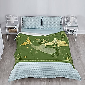 Pisces Zodiac Blanket Constellation Flannel Fleece Throw Blanket with Lucky Colors Winter Warm Astrology Gifts Blanket for Home Bed Couch 60"X50"