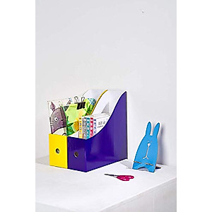 Magazine File Holder, Folder Holder, Magazine Organizer, Book Bins, Set of 6, Multi-Color