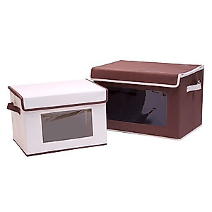 Seville Classics Fabric Storage Box Set, 2-Pack