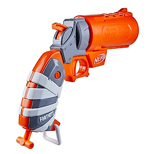 Nerf Fortnite Flare Dart Blaster, Break-Open Dart Loading, Includes 3 Nerf Mega Darts That Whistle Through The Air, Pull-Down Priming Handle