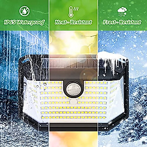 Solar Outdoor Lights - 4 Packs Super Bright 178 LEDs Motion Sensor Wall Lights IP65 Waterproof Solar Powered Security Lights with 270°Wide Angle/3 Modes Lights for Yard Garage Front Door Garden Deck