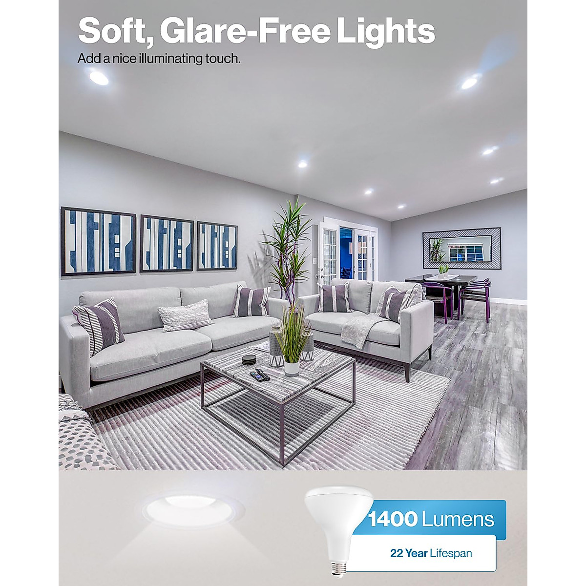 Sunco 16 Pack BR40 Light Bulbs, LED Indoor Flood Light, Dimmable, CRI94 3000K Warm White, 100W Equivalent 17W, 1400 Lumens, E26 Base, Indoor Home Recessed Can Lights, High Lumens - UL