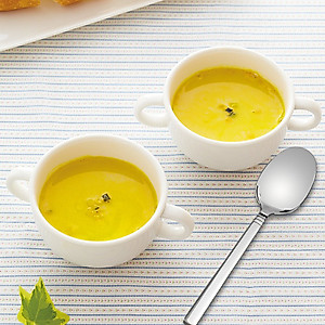 Fiazony Dinner Spoon, 12-Piece Stainless Steel Spoons, 7.79-INCH