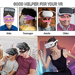 3 Pack VR Sweatband Mask Cover, Adjustable VR Eye Mask Cover Breathable Sweat Protection VR Face Cover Wearable VR Accessories (Color : Blue)